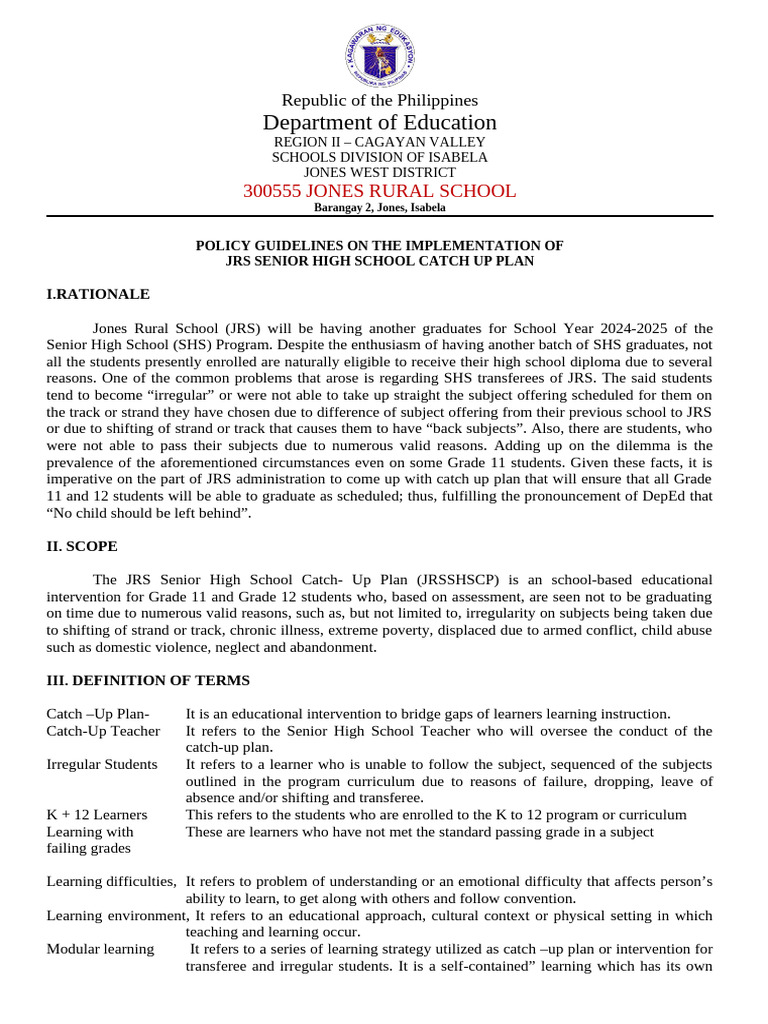 Catch up plan final - Copy | PDF | Learning | Educational Technology