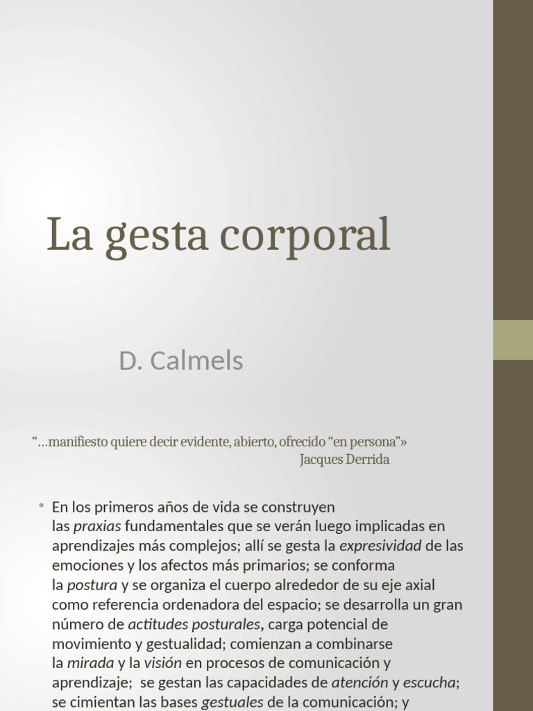 La gesta corporal | PDF | Percepción visual | Percepción