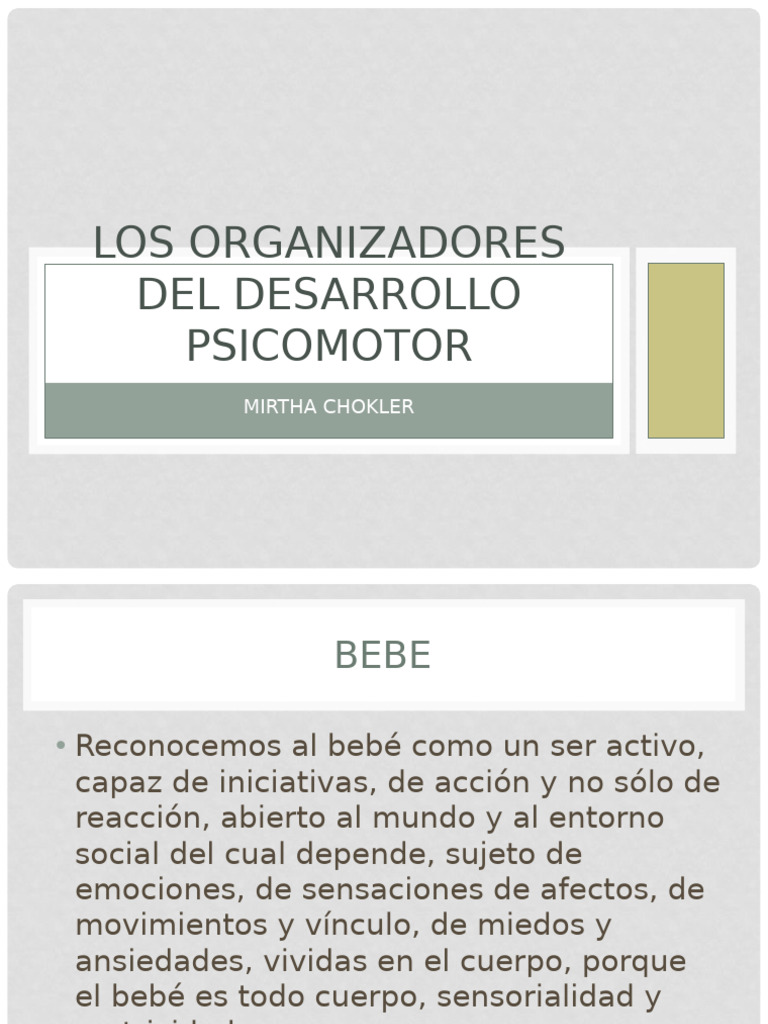 Los Organizadores Del Desarrollo Psicomotor | PDF | Teoría de apego | Aprendizaje