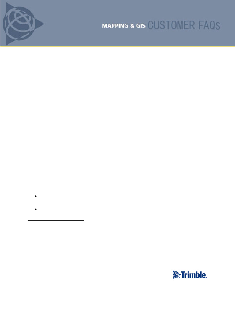 GPS Pathfinder ProXRT FAQs | PDF | Global Positioning System | Computing