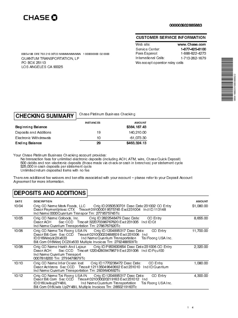 20231031-statements-5883- (1) | PDF | Transaction Account | Chase Bank