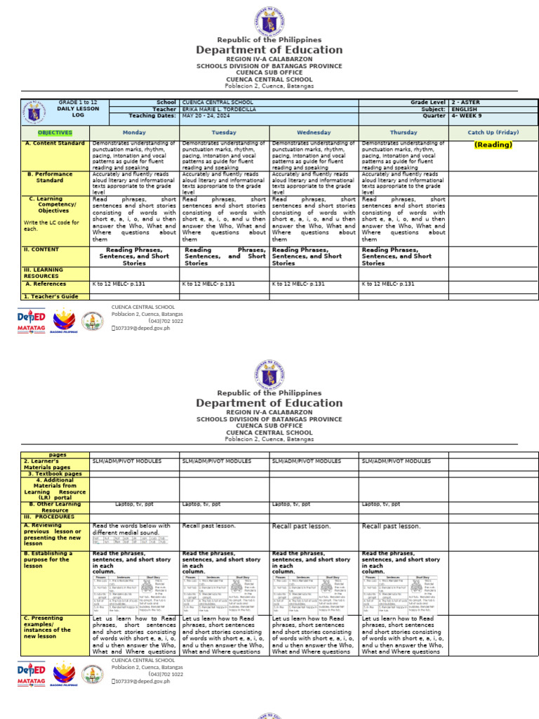 DLL-ENGLISH 2-EDITED | PDF | Word | Phrase