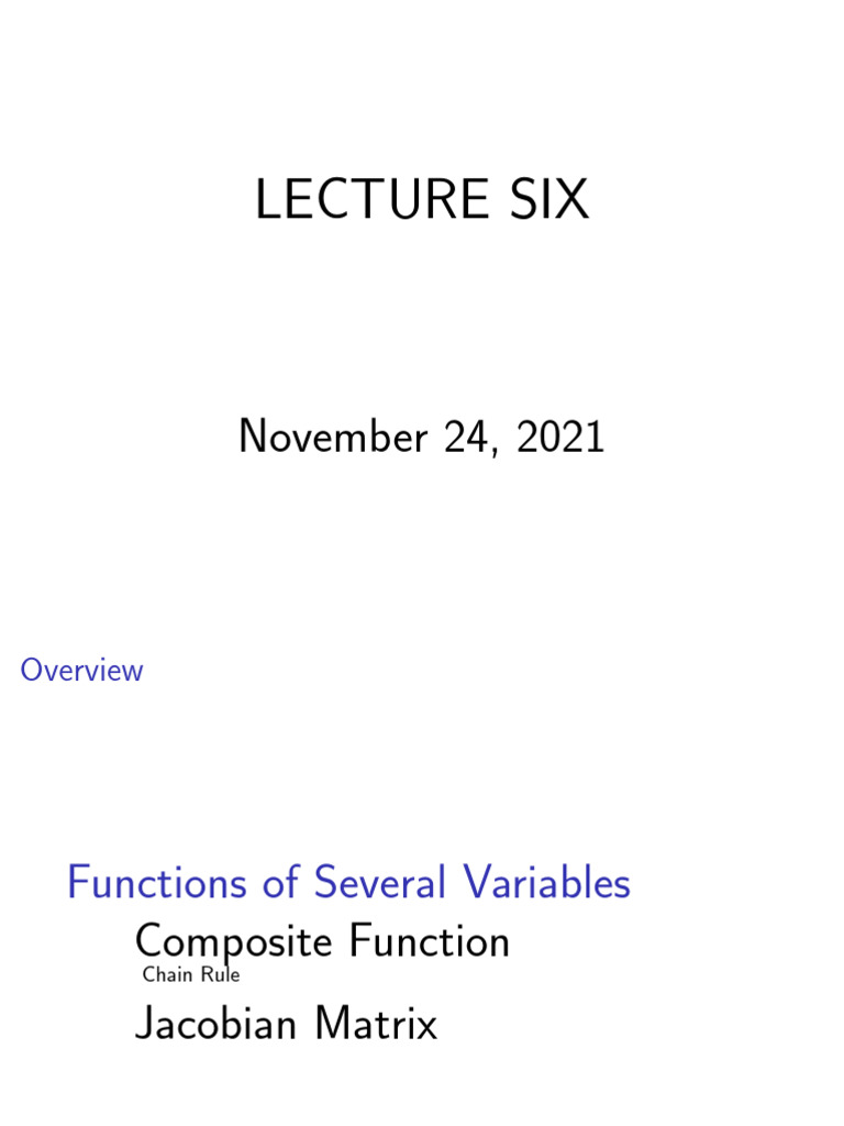 Functions & Chain Rule Lecture | PDF | Teaching Methods & Materials | Science & Mathematics