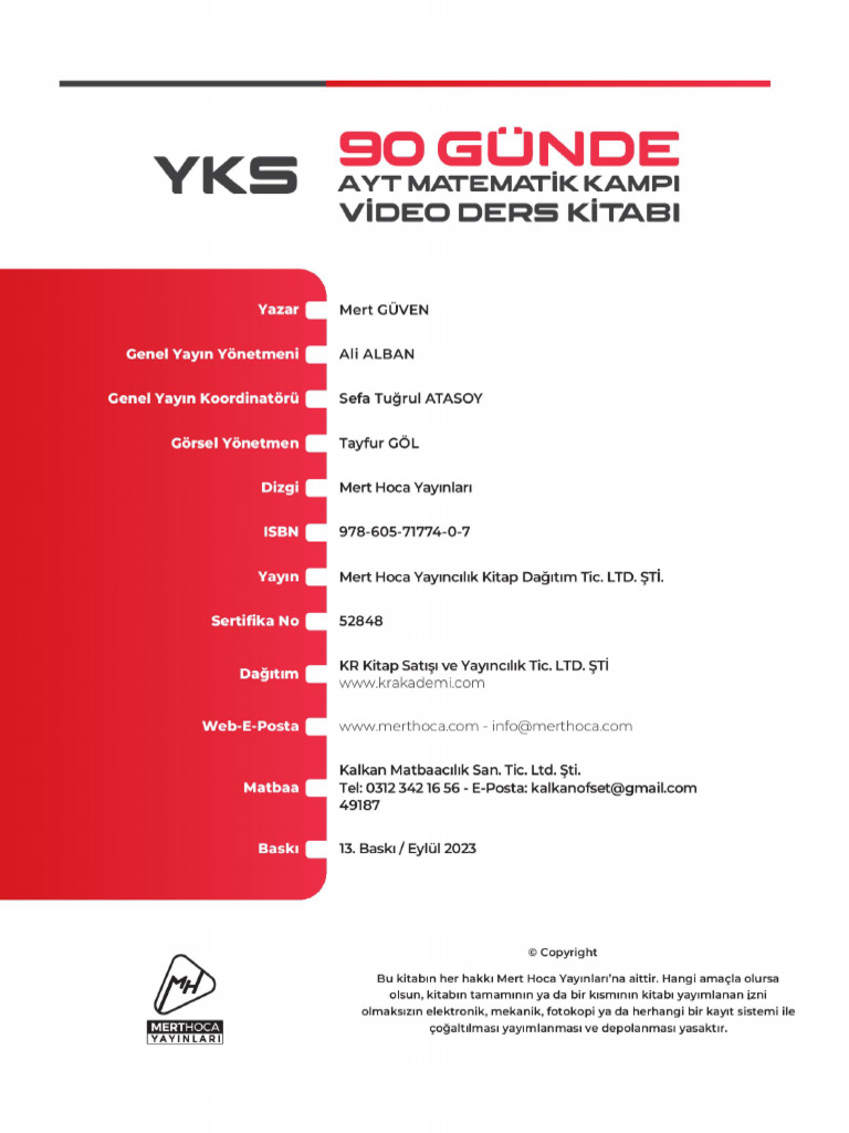 Mert Hoca 2024 Ayt Vdd | PDF