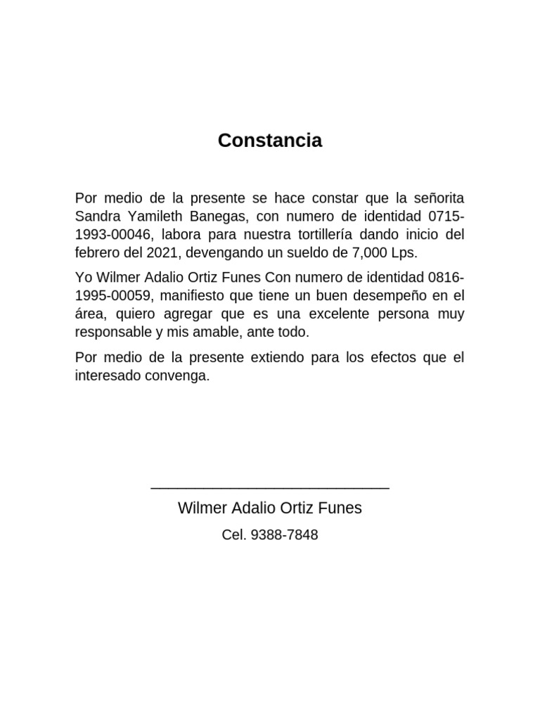 Constancia | PDF