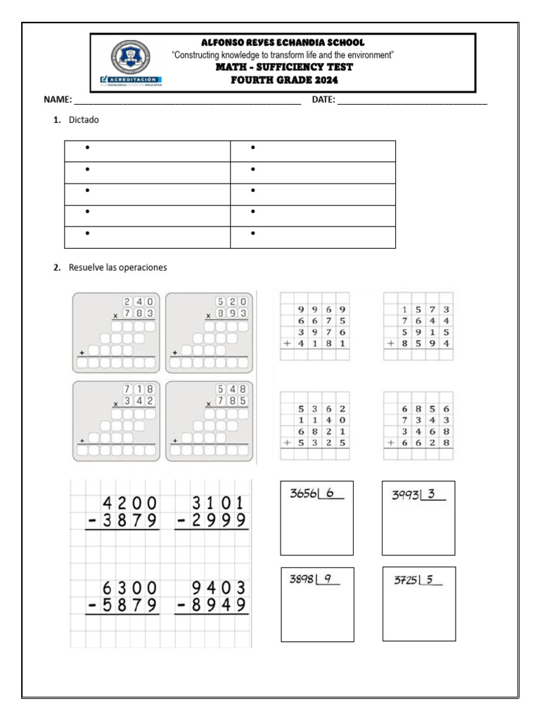 Math Sufficiency Test 2024 | PDF