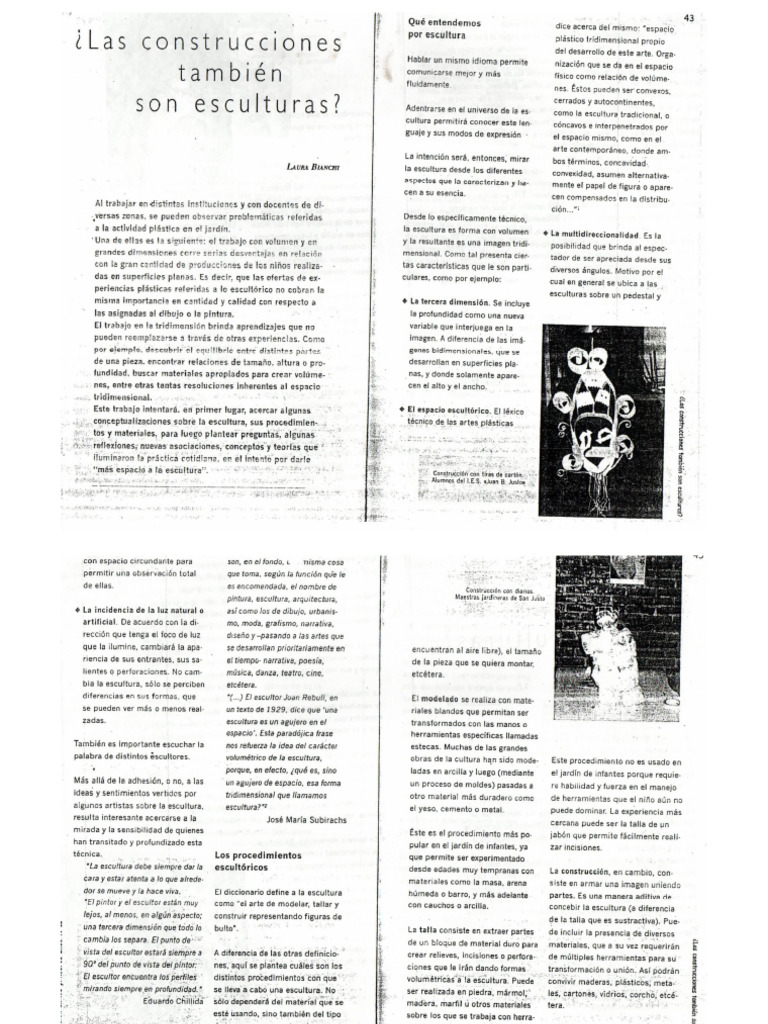 Laura Bianchi. Escultura | PDF