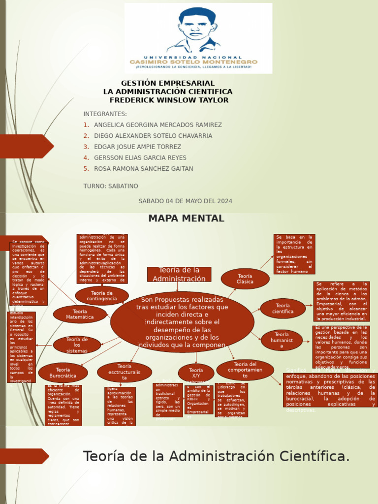La Administración Cientifica Diapositiva Solo Lectura Pdf Método