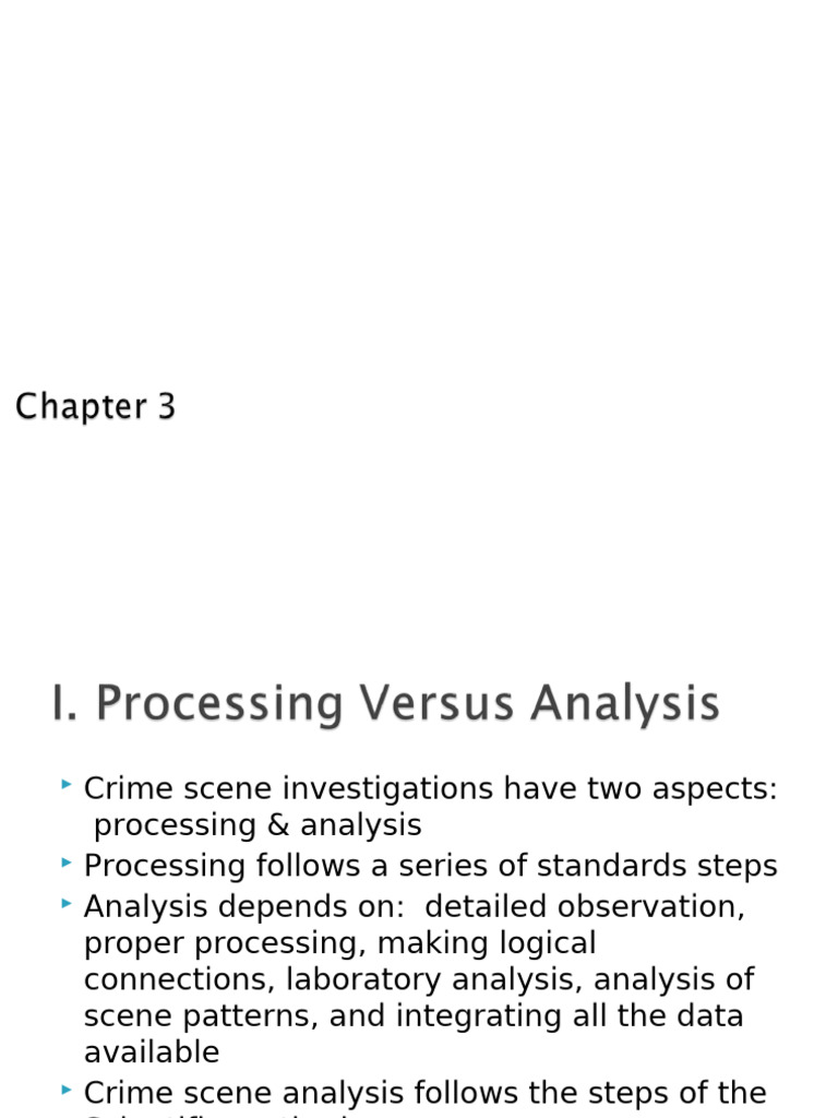 Chapter 3 - The Crime Scene Revised With Notes | PDF | Crime Scene | Crimes