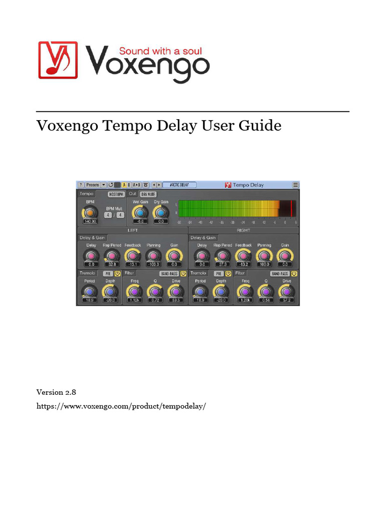 Voxengo Tempo Delay User Guide en | PDF | Computer Engineering | Computing
