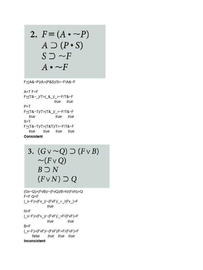 True True: Consistent | PDF