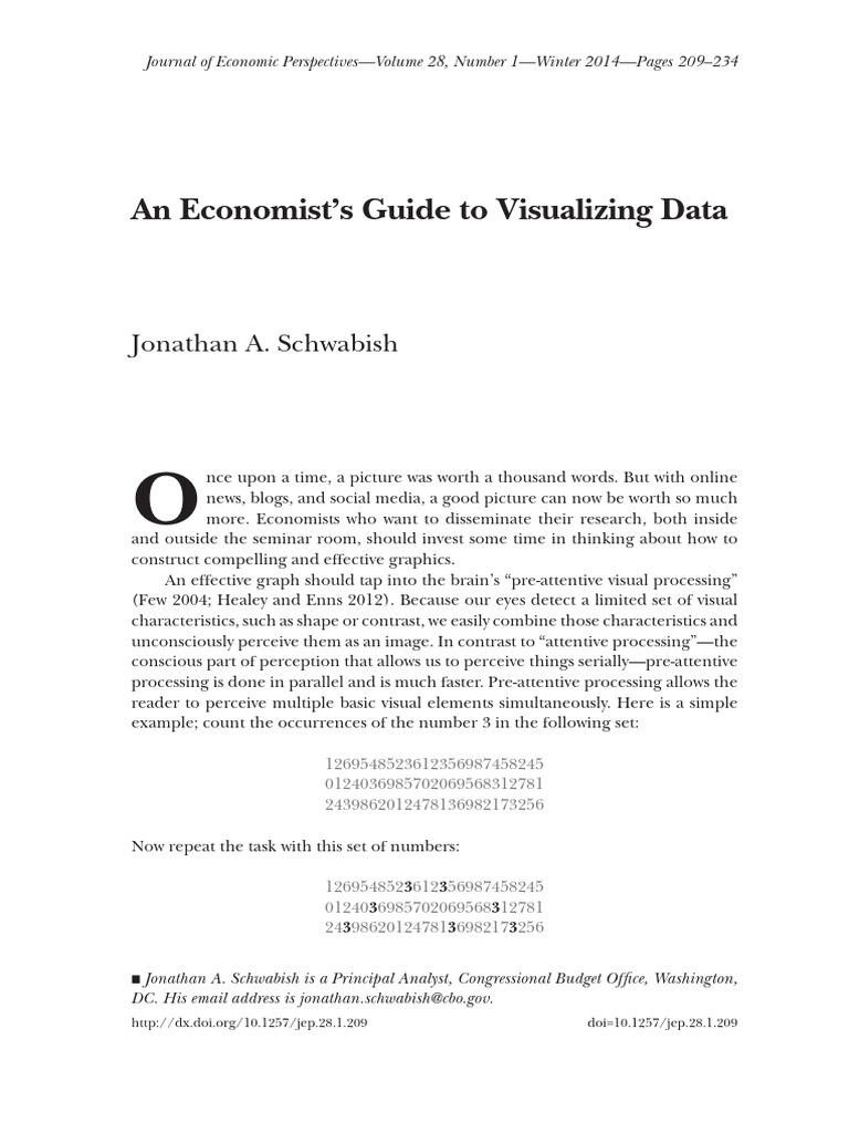Schwabish 2014 An Economist S Guide To Visualizing Data | PDF | Chart ...