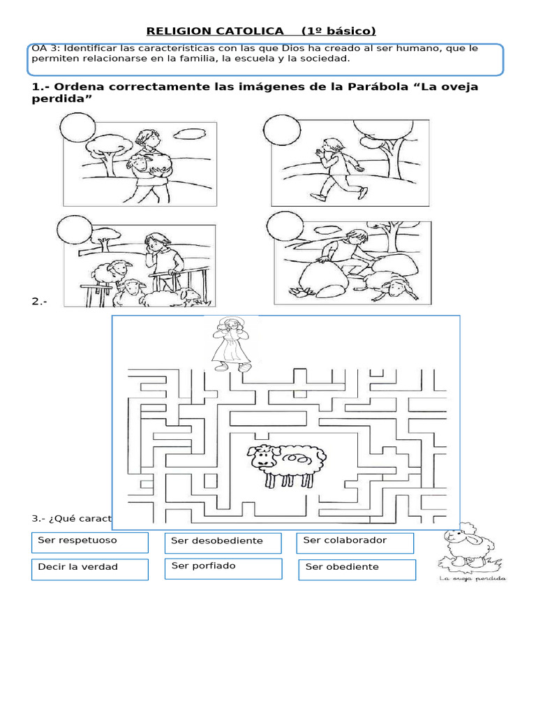 FICHA N 1 Religion Primero | PDF | Religión y espiritualidad