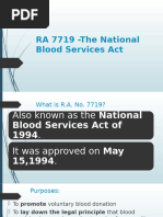 Ra 7719 | PDF | Blood Donation | Blood Transfusion