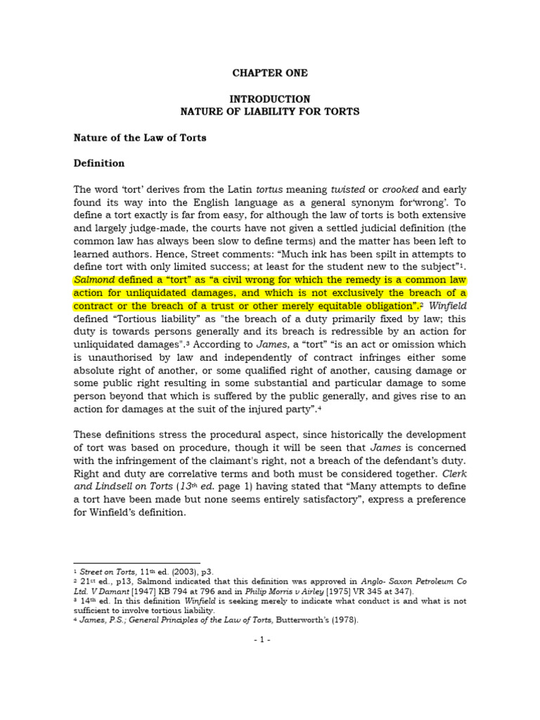 Understanding Tort Liability Basics | PDF | Tort | Legal Liability