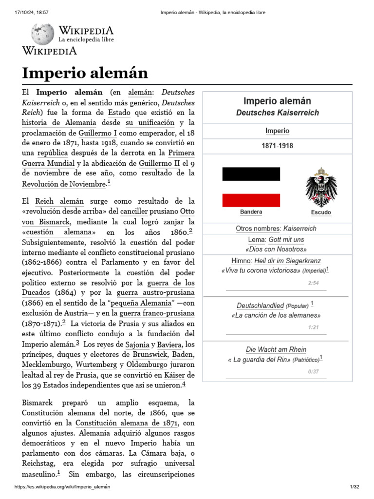 Imperio Alemán | PDF | imperio Alemán | Prusia