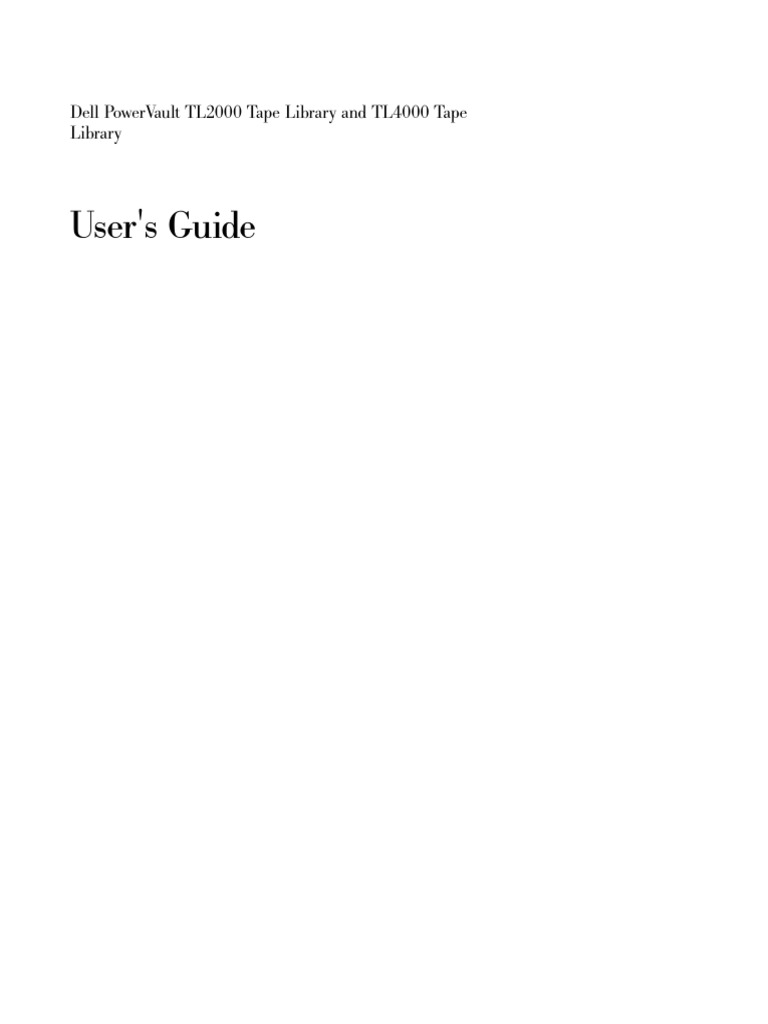 Powervault Tl2000 Tl4000 Usersguide3en-Us | PDF | Computer Architecture | Computing