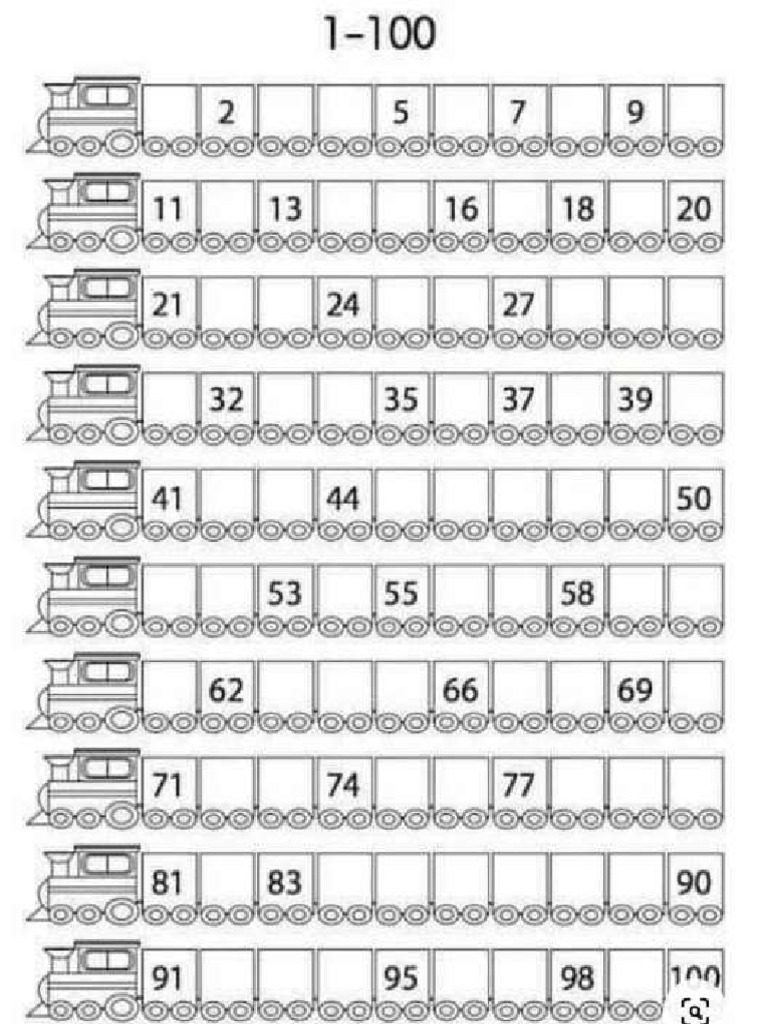 Serie Numerica de 1 Al 100 | PDF