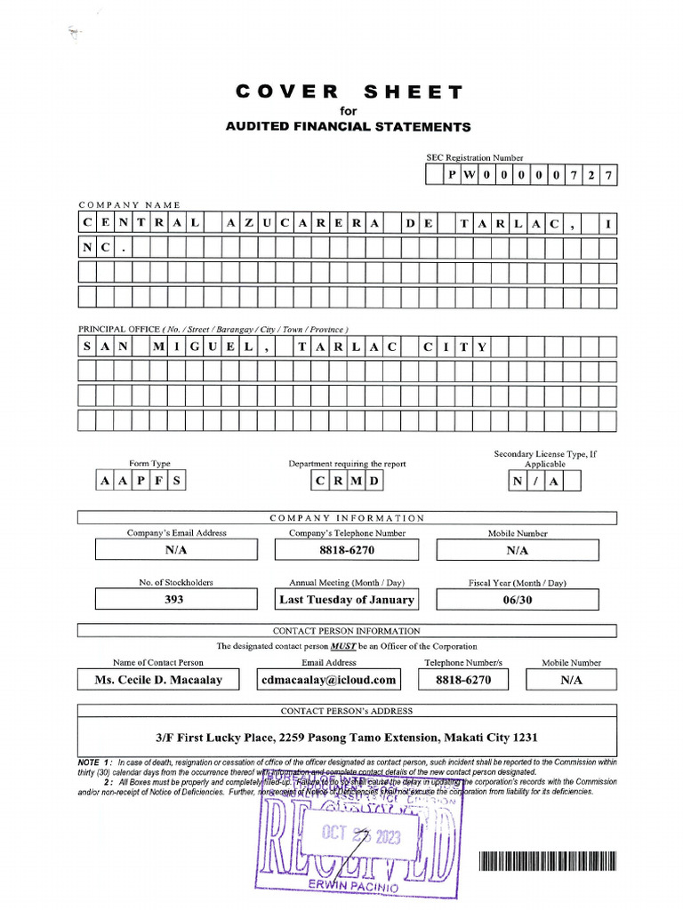 CAT Parent AFS FY 2023 - BIR | PDF | Fair Value | Depreciation