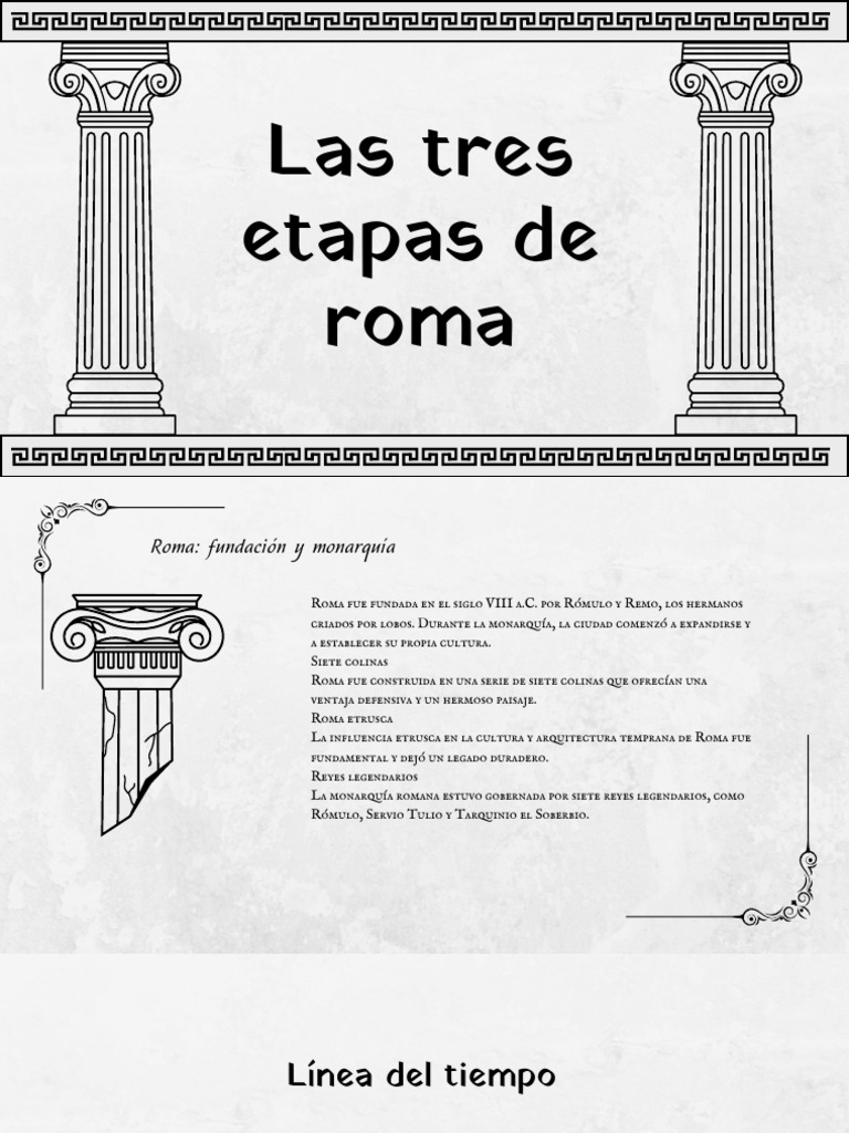 Las tres etapas de Roma | PDF | Cicerón | Augusto