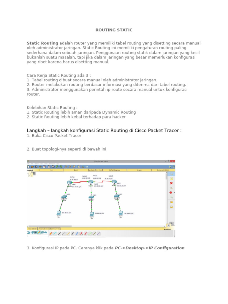 ROUTING STATIC | PDF