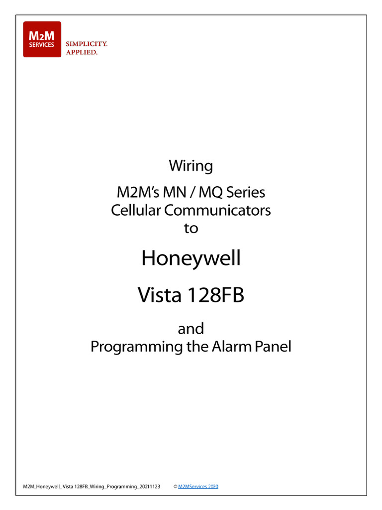 m2m Honeywell Vista-128bp Wiring Programming 20211123 | PDF