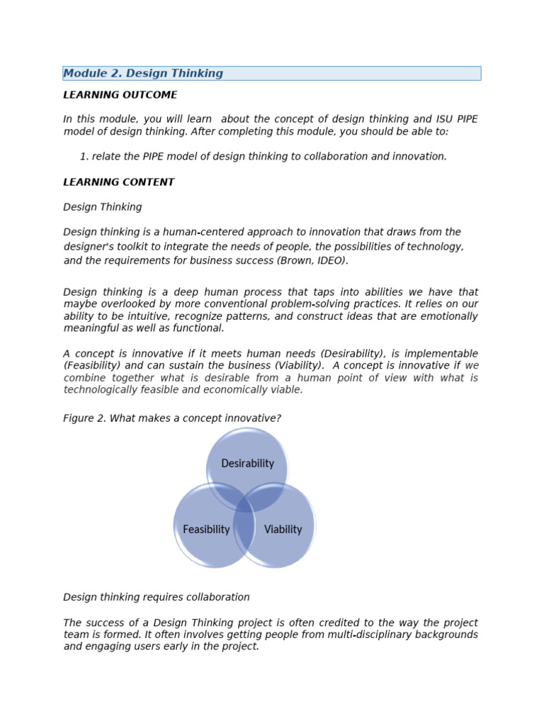 Module 2 Design Thinking 1 1 | PDF | Design Thinking | Thought