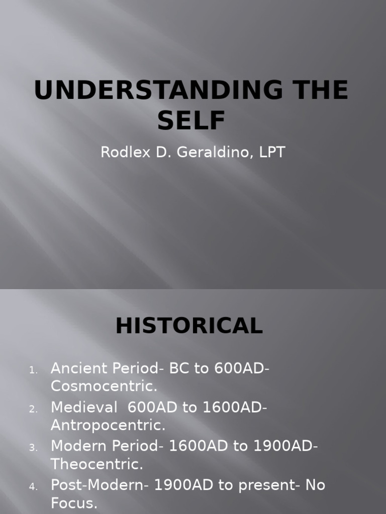 Understanding-the-self (1) | PDF | Soul | Philosophy Of Self