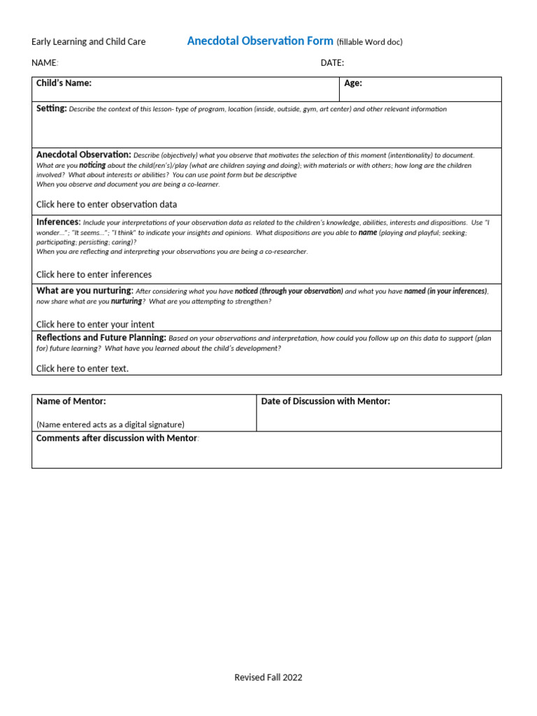 Child 1 Anecdotal Observation | PDF | Mentorship | Cognitive Psychology