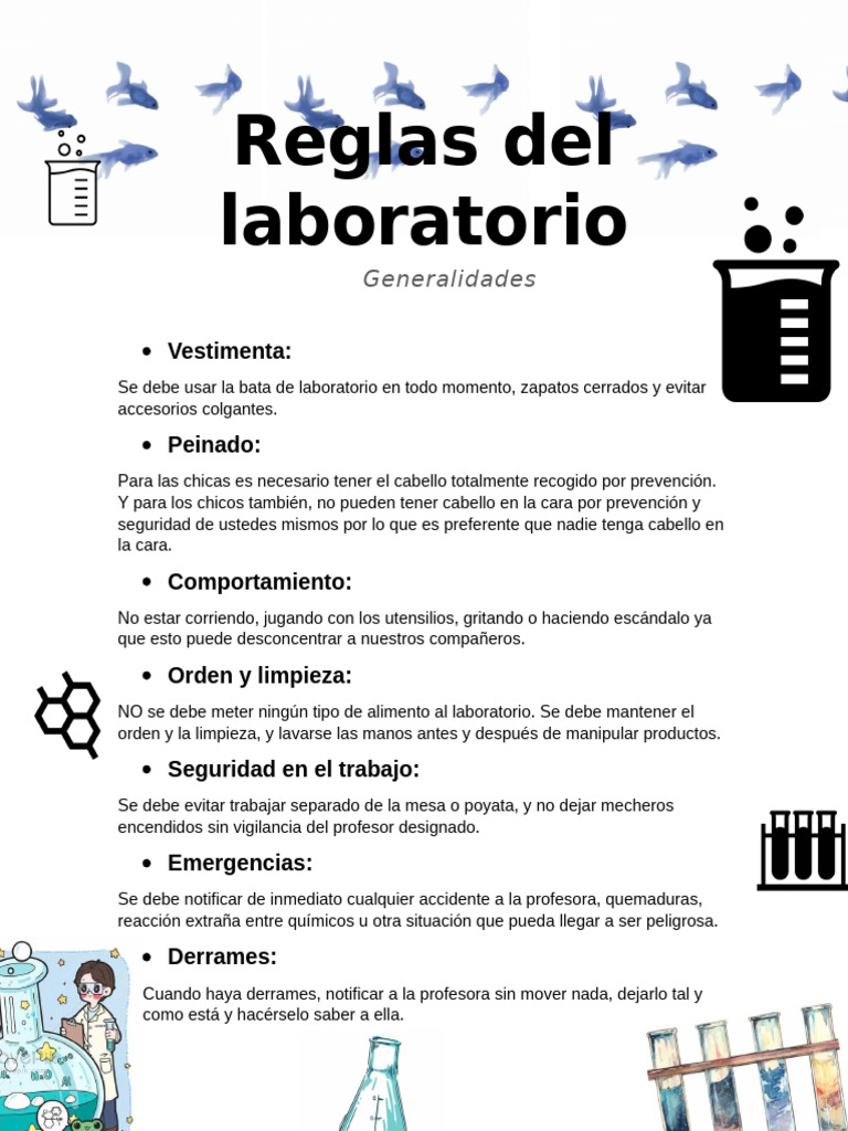 Reglas de Seguridad en el Laboratorio Escolar | PDF
