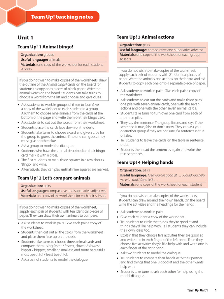 Engaging ESL Activities for Animal Themes | PDF | Language Arts ...