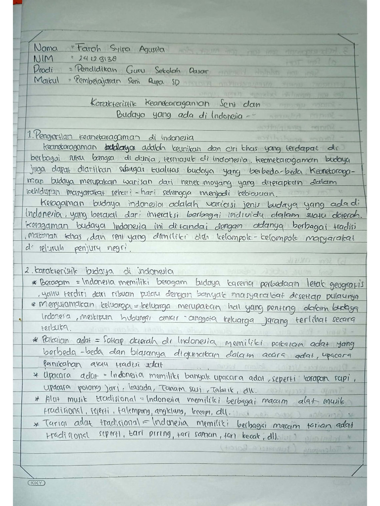 tugas seni pembelajaran seni rupa sd | PDF