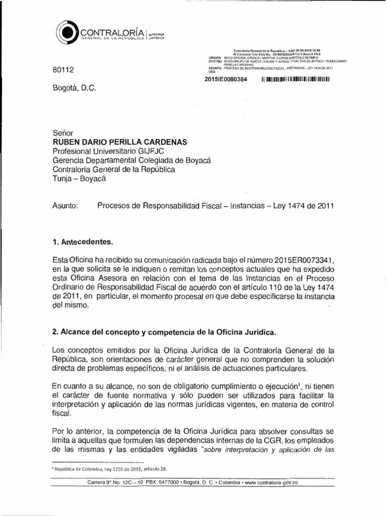 2015ie0080384 Instancias | PDF | Ley procesal | Gobernancia