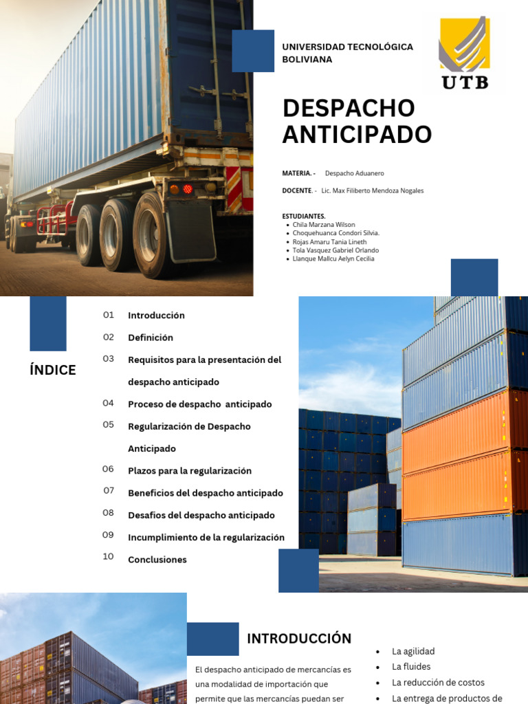Despacho Anticipado | PDF | aduana | Logística