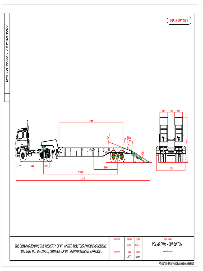 Lbt80 - Drawing Lg041 & Lg042 | PDF | Axle | Trailer (Vehicle)