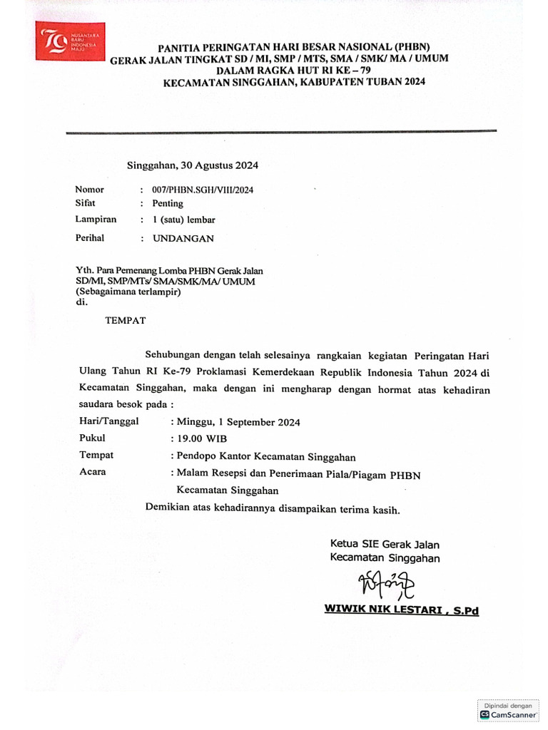 Undangan Penerimaan Hadiah | PDF