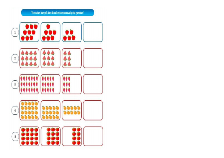 WORKSHEET MTK Pola Gambar | PDF