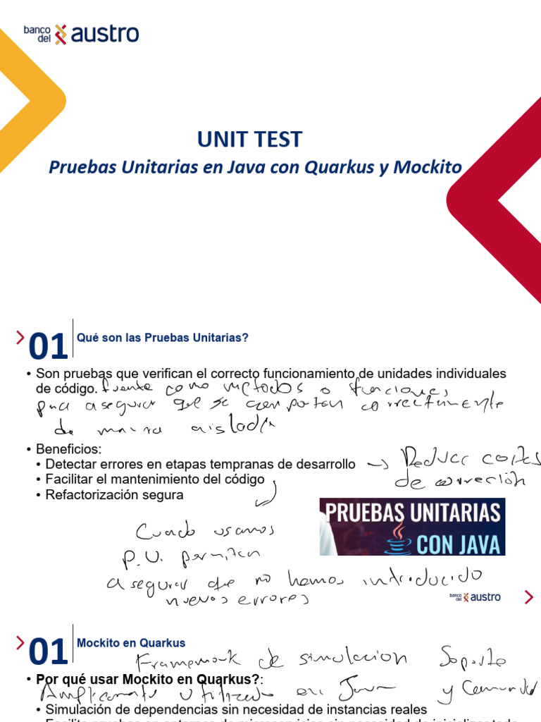 Presentacion Pruebas Unitarias Java Quarkus | PDF | Negocios