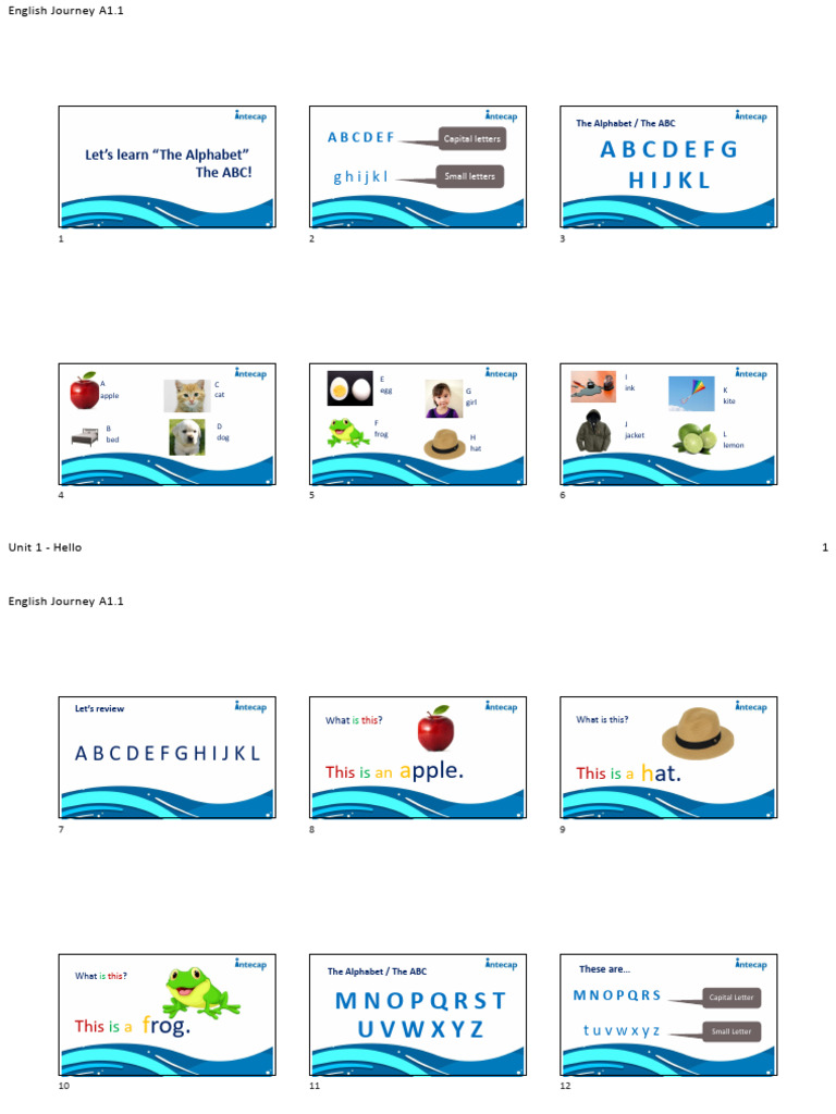 English Journey A1.1 - Unit 1 - Hello | PDF | English Language ...