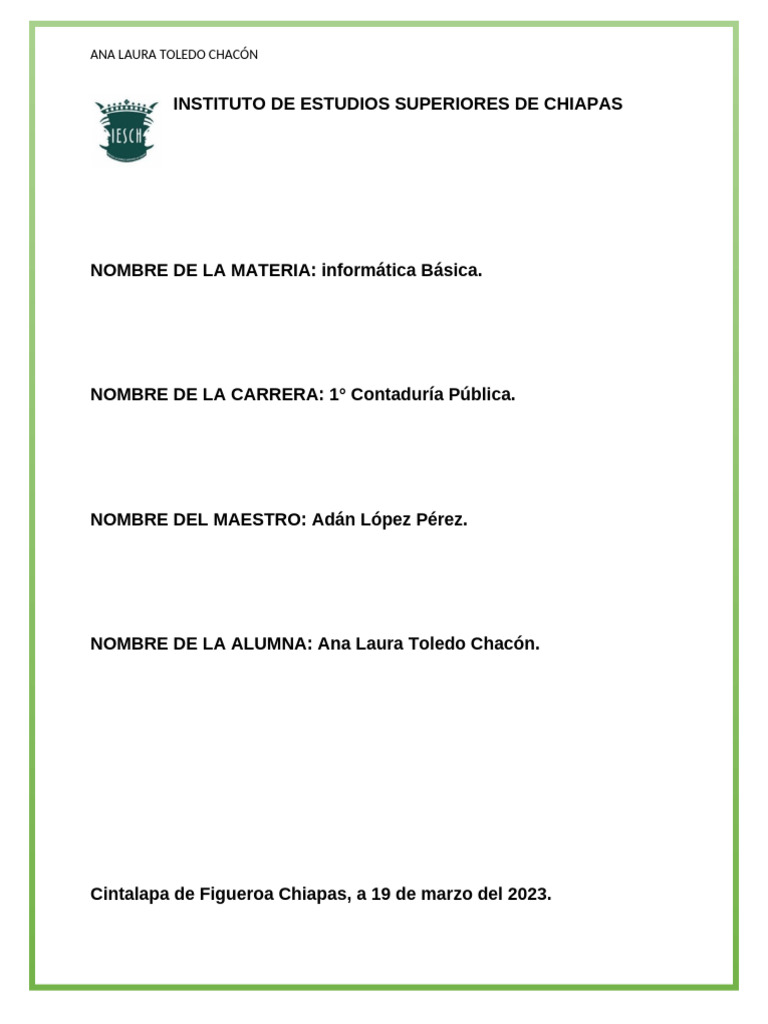 Instituto de Estudios Superiores de Chiapas | PDF | Software de la aplicacion | Sistema operativo