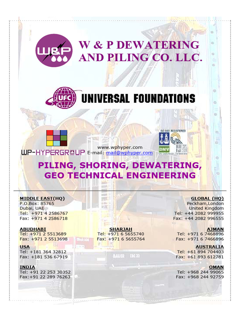 Dewatering and Piling | PDF | Deep Foundation | Engineering