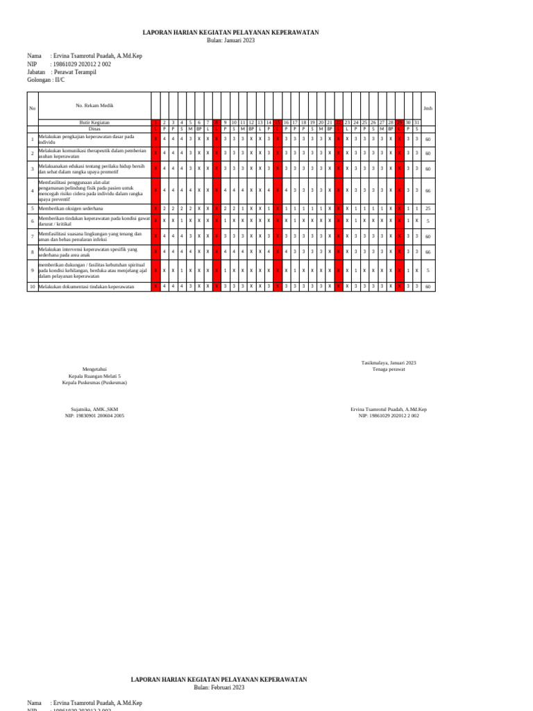 Contoh Logbook Harian - Peserta Ukom | PDF