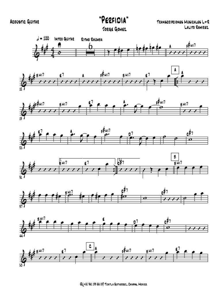 Perfidia - Acoustic Guitar | PDF