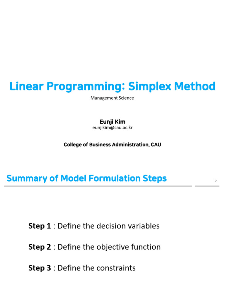 MS_04-1_LP_simplex | PDF | Mathematical Optimization | Linear Programming
