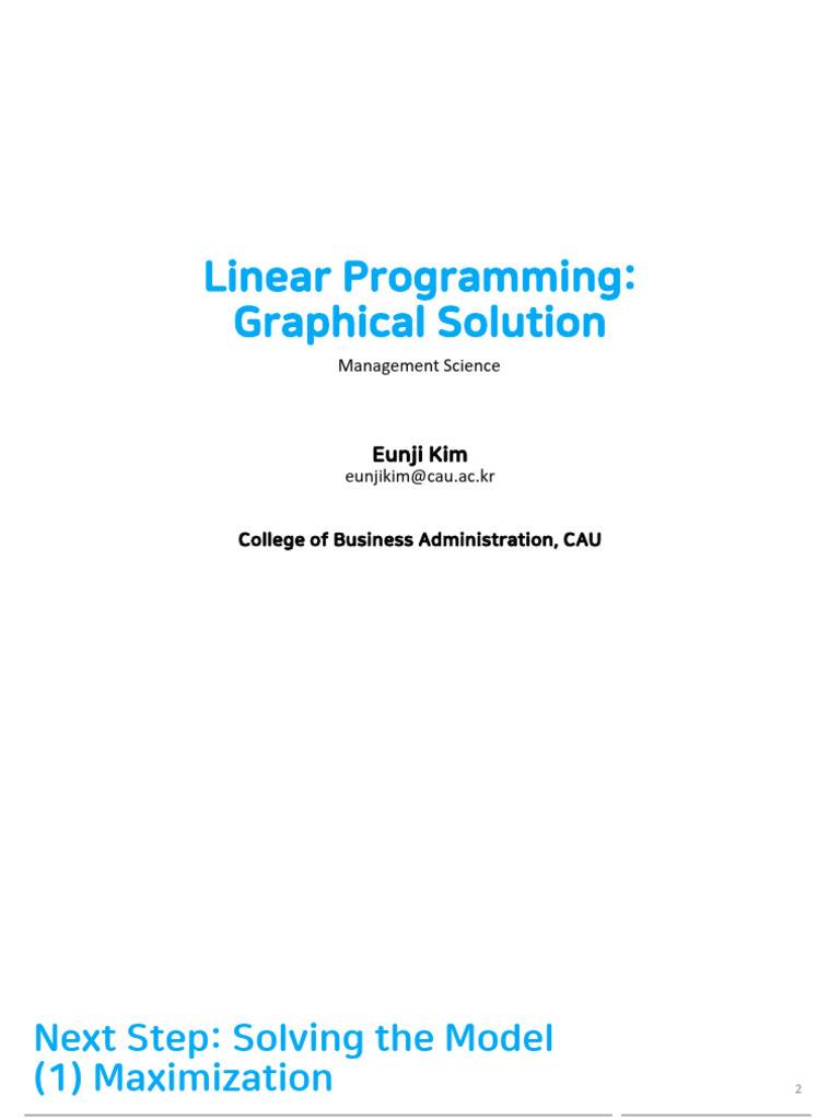 Graphical Linear Programming Solutions | PDF | Mathematical ...