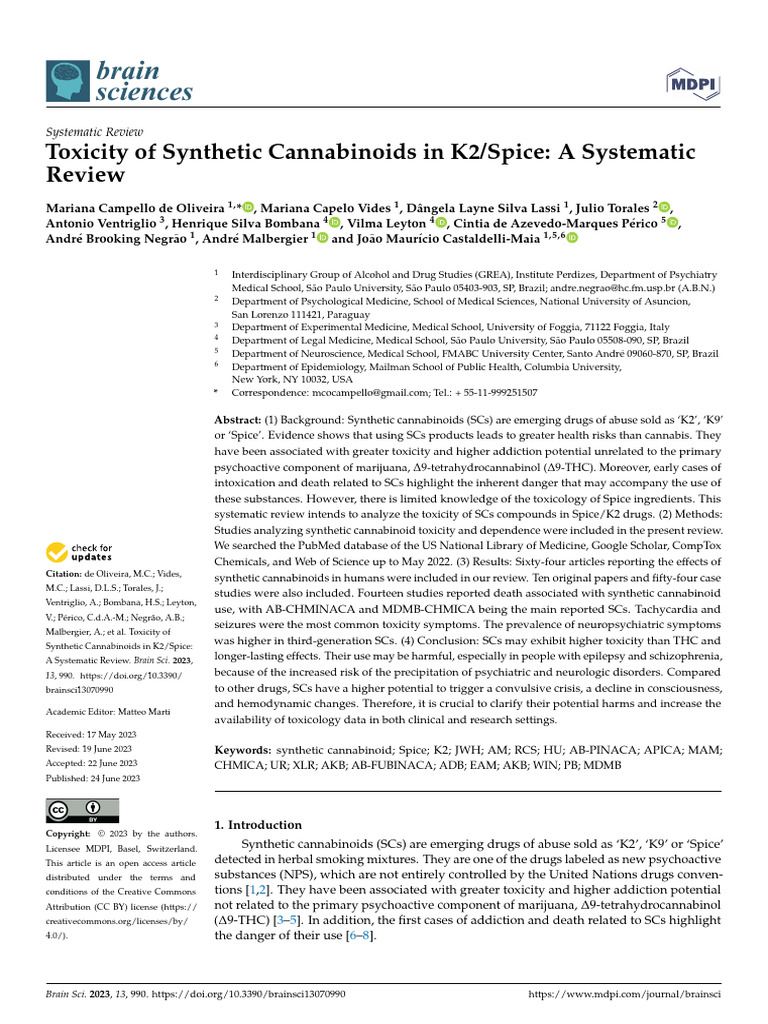 Toxicology of Cannabinoids | PDF | Cannabis (Drug) | Psychoactive Drugs