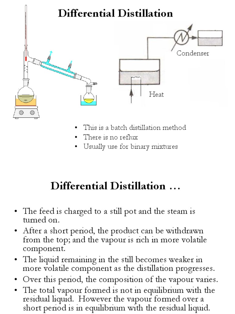 Differential Distillation | PDF | Distillation | Chemical Engineering