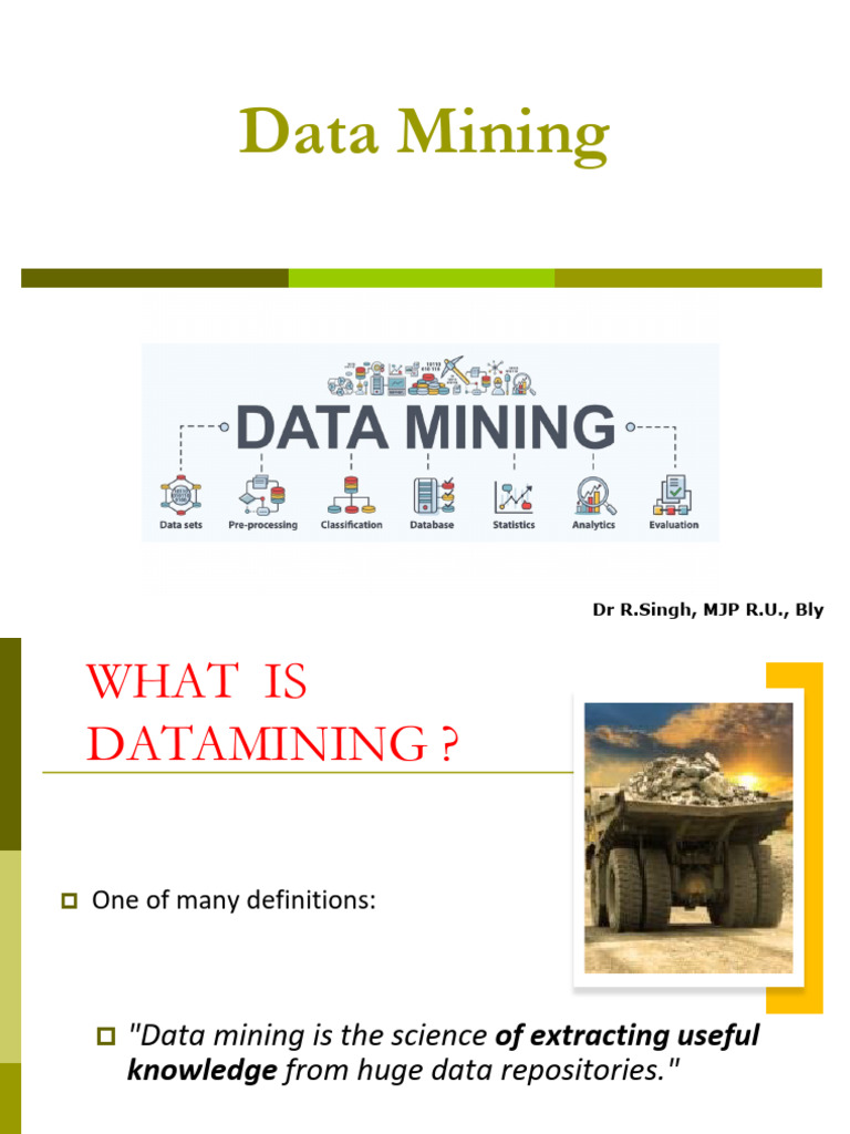 Unit-1.2 | PDF | Data Mining | Data