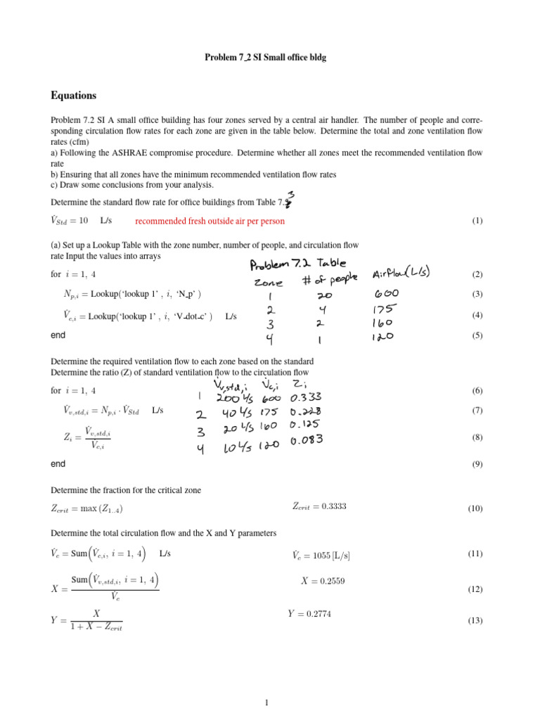Problem 7 - 2 SI Small Office BLDG | PDF | Ventilation (Architecture)