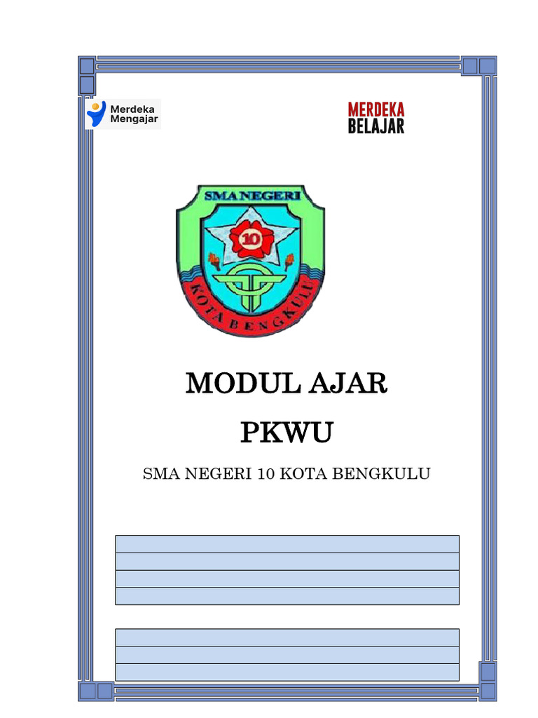 Modul PKWU Kelas X SMA 10 Bengkulu | PDF